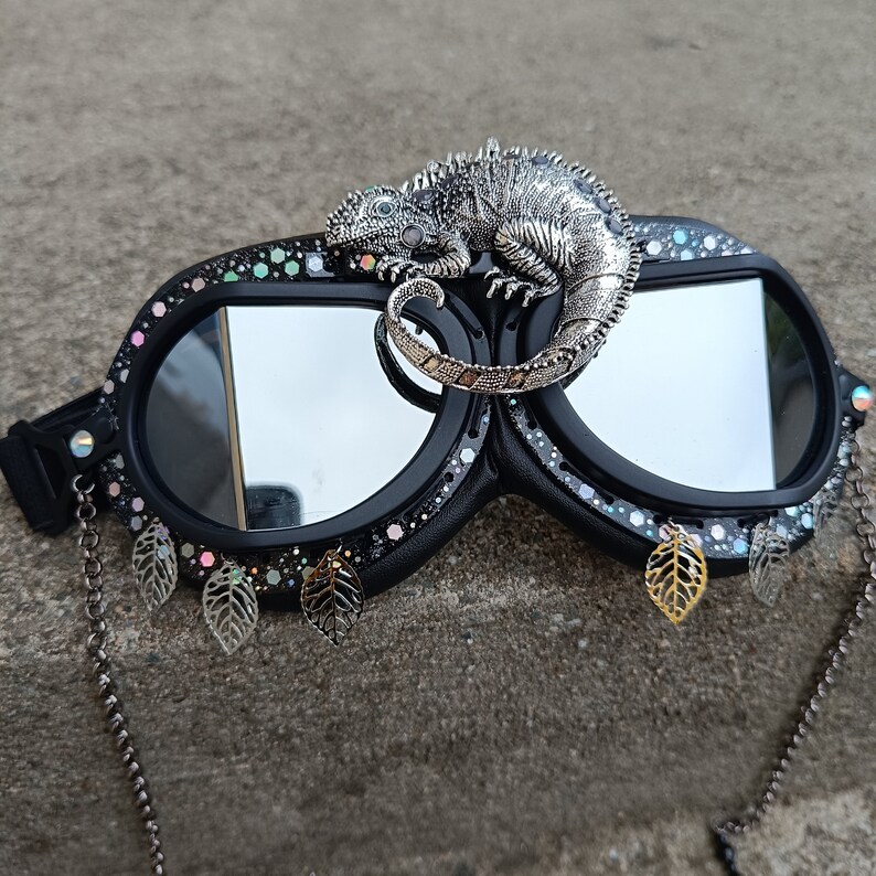 Goggles Lizard Festival Outfit Burning Man Inspired Rave Costume Wind ...