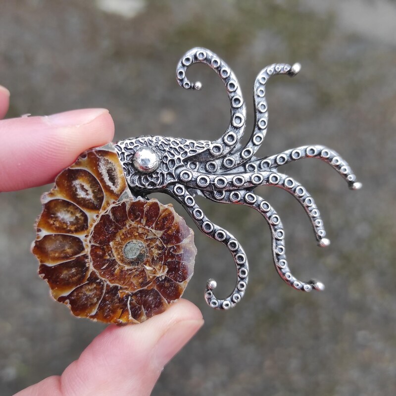 Octopus Brooch - Etsy