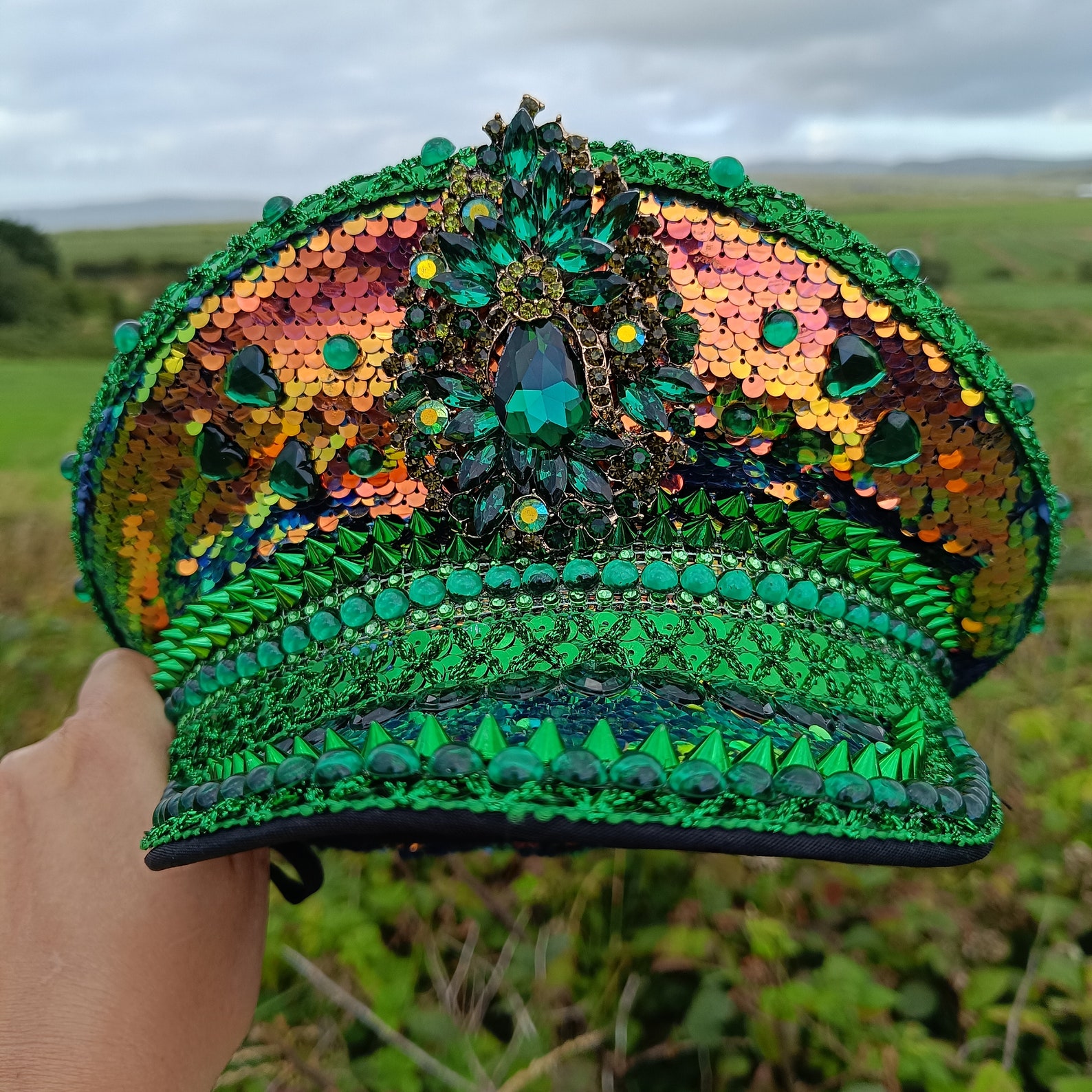 Festival Hat Head Costume Burning Man Inspired Luxury DJ Women Men Chic ...