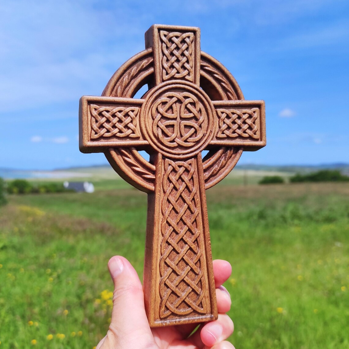 Wooden Celtic Cross – Intricate Knotwork Christian Wall Art - Etsy