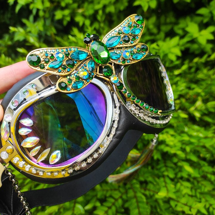 Goggles Dragonfly Burning Man Inspired Rave Tassels Costume Dust Mask ...