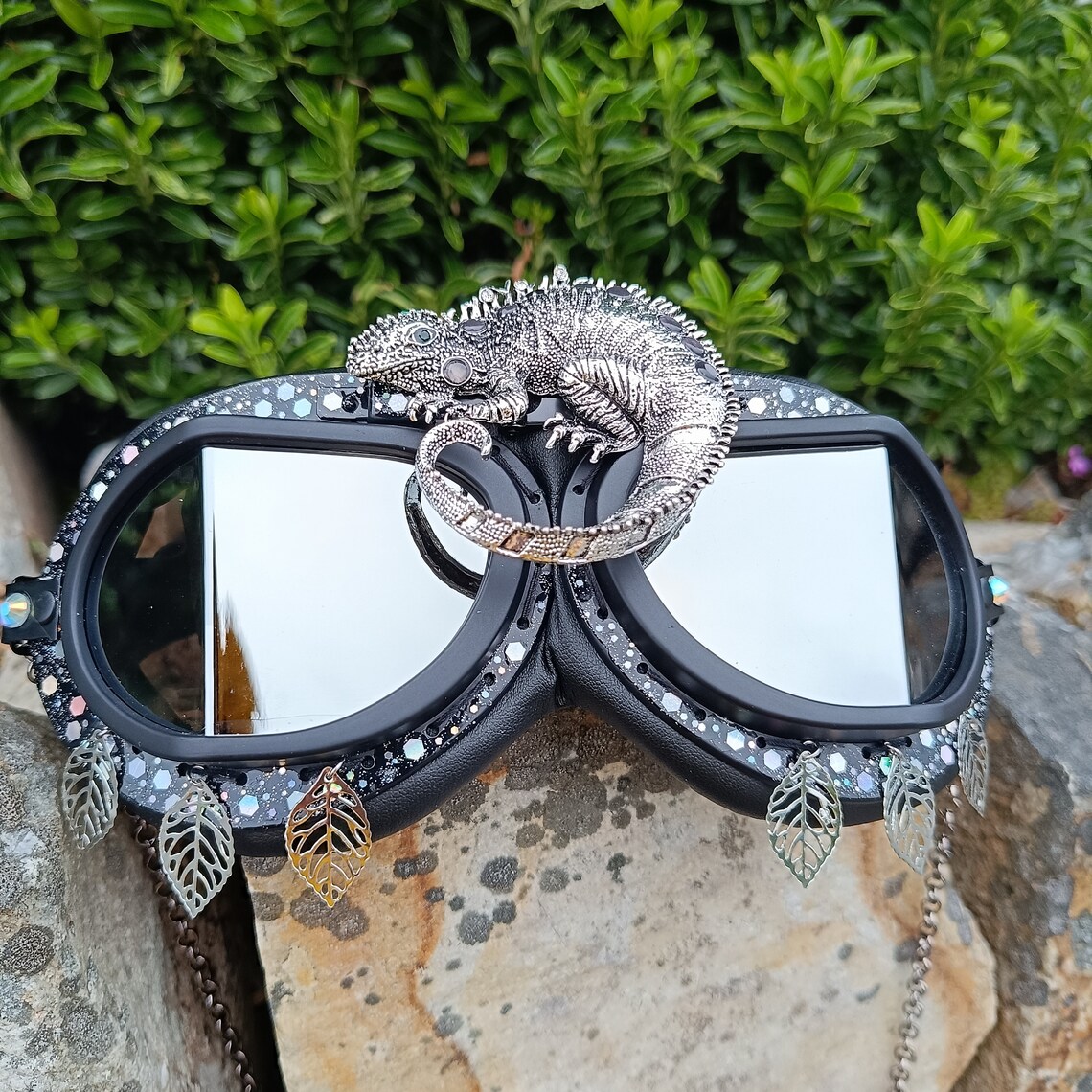 Goggles Lizard Festival Outfit Burning Man Inspired Rave Costume Wind ...