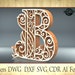 Multilayer Letter B, Home Decor, DXF, SVG, Ai, Cdr, Dwg Vector File ...