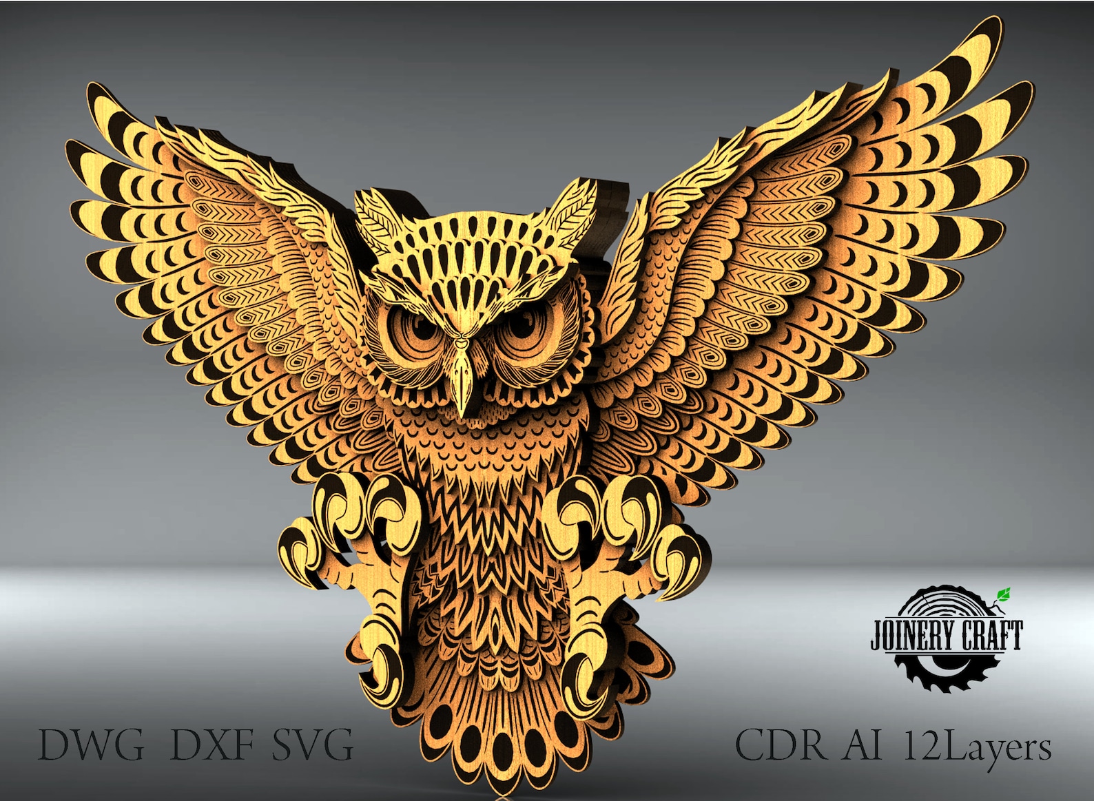 Multilayer Owl Mandala 12 Layers for Laser and Cutter - Etsy