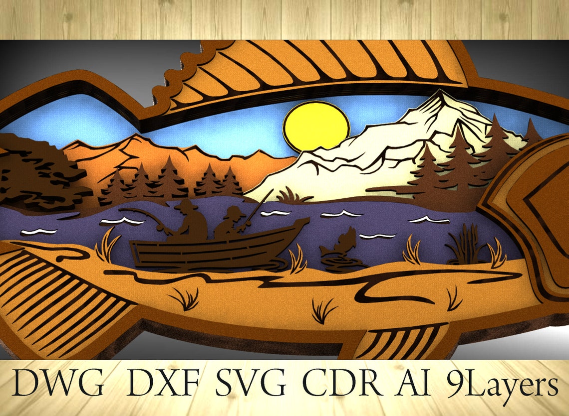 Multilayer Fish Mandala 9 Layers for Laser and Cutter - Etsy