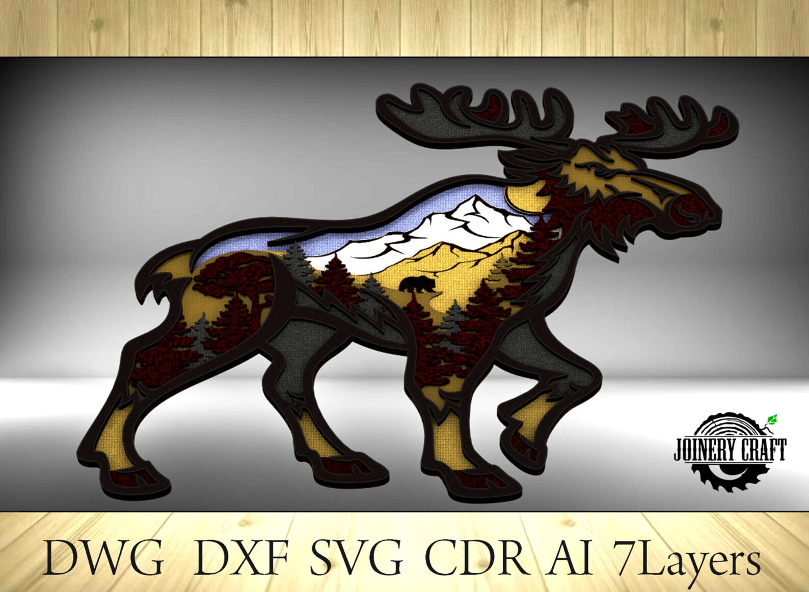 Multilayer Moose Mandala 7 Layers for Laser and Cutter Machines, Home ...