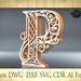 Multilayer Letter P, Home Decor, DXF, SVG, Ai, Cdr, Dwg Vector File ...