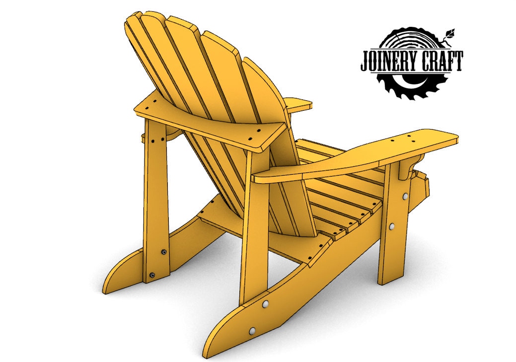 Adirondack Chair Plans, Download, DXF, DWG, SVG, Pdf Format - Etsy