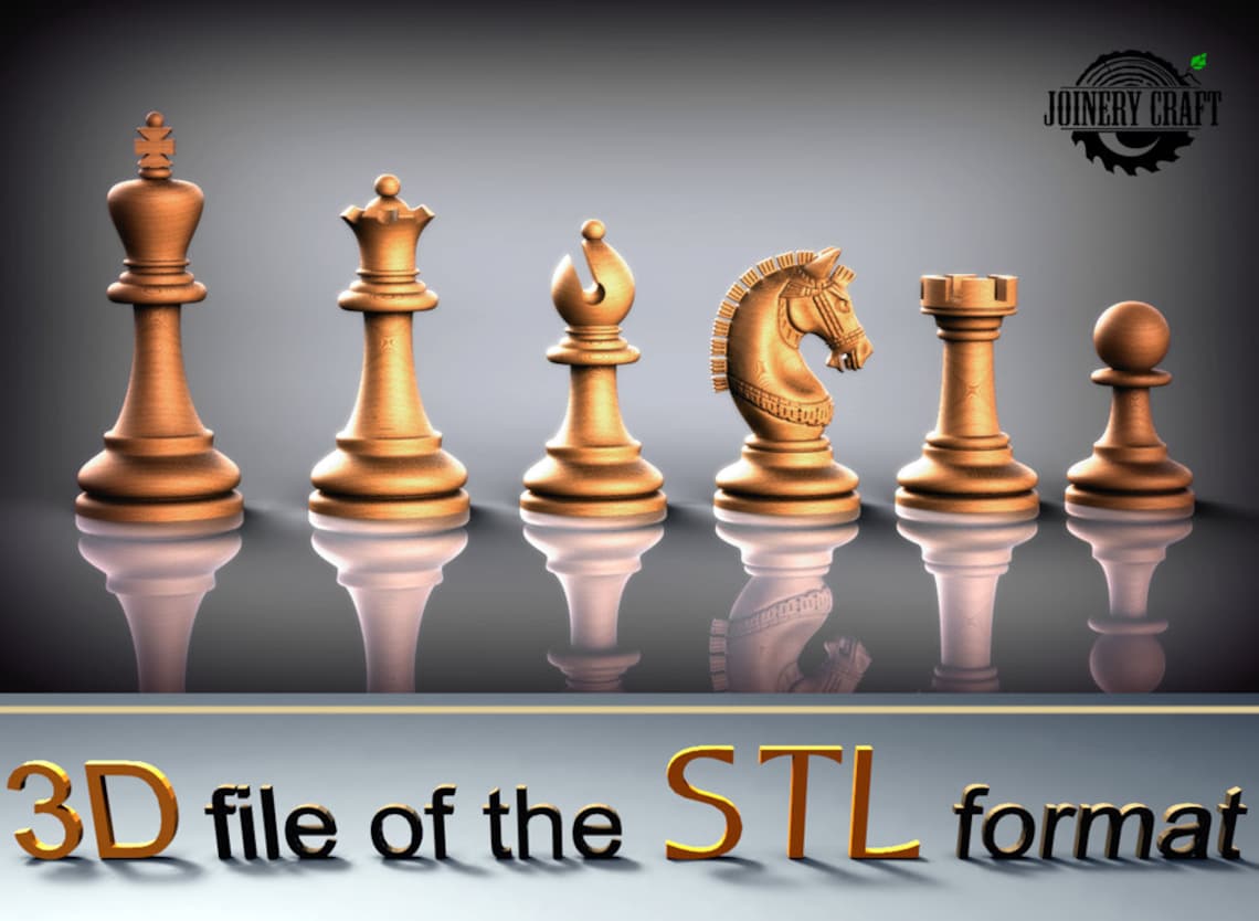 Luxury Chess, 3D Chess, Set of Chess 6 Pieces, STL File Format - Etsy