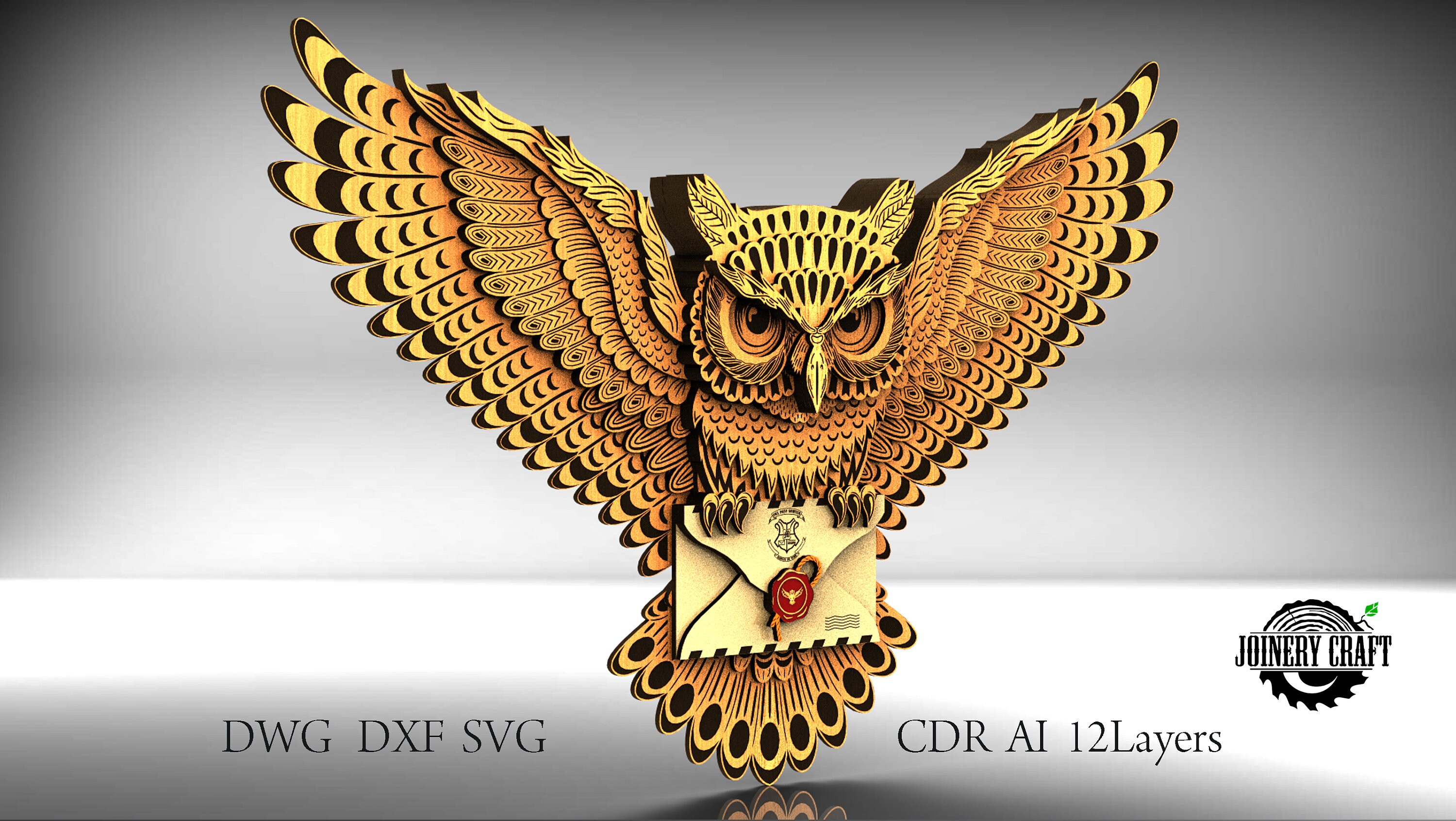 Multilayer Owl Mandala 12 Layers for Laser and Cutter Machines, Home ...