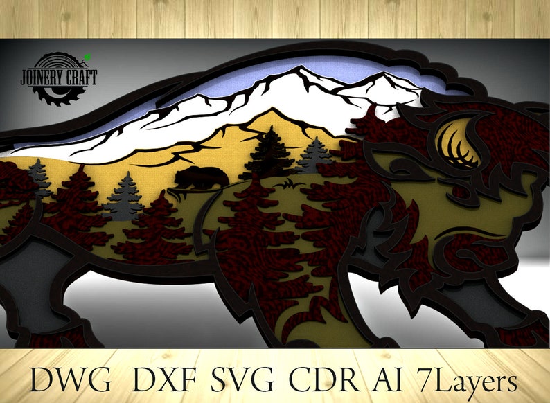 Multilayer Bison Mandala 7 Layers for Laser and Cutter - Etsy