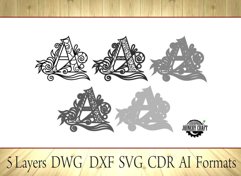 Multilayer Letter A Home Decor DXF SVG Ai Cdr Dwg Vector - Etsy