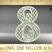 Multilayer Number 8 Home Decor, DXF, SVG, Ai, Cdr, Dwg Vector File ...