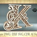 Multilayer Letter K, Home Decor, DXF, SVG, Ai, Cdr, Dwg Vector File ...