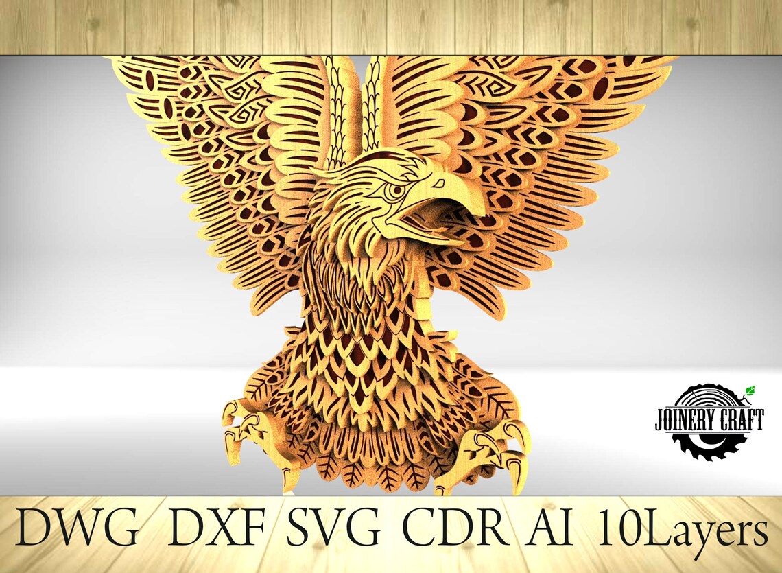 Multilayer Eagle Mandala 10 Layers for Laser and Cutter - Etsy