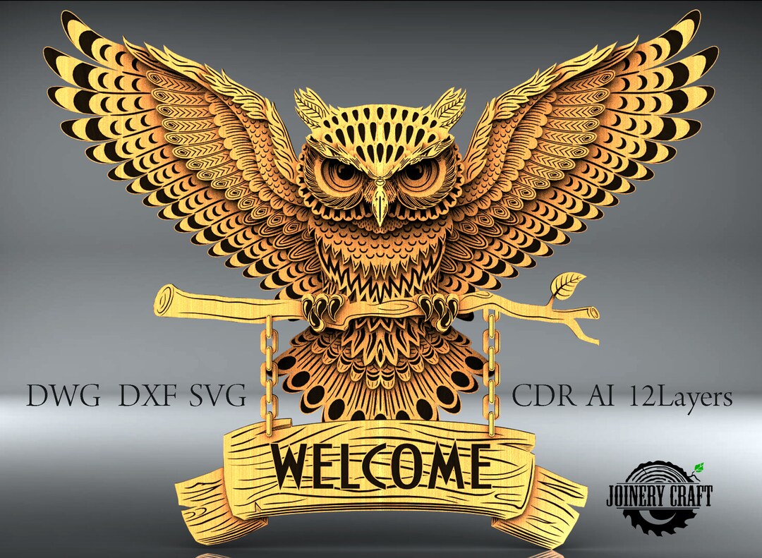 Multilayer Owl Mandala 12 Layers for Laser,cutter Machines, Welcome ...