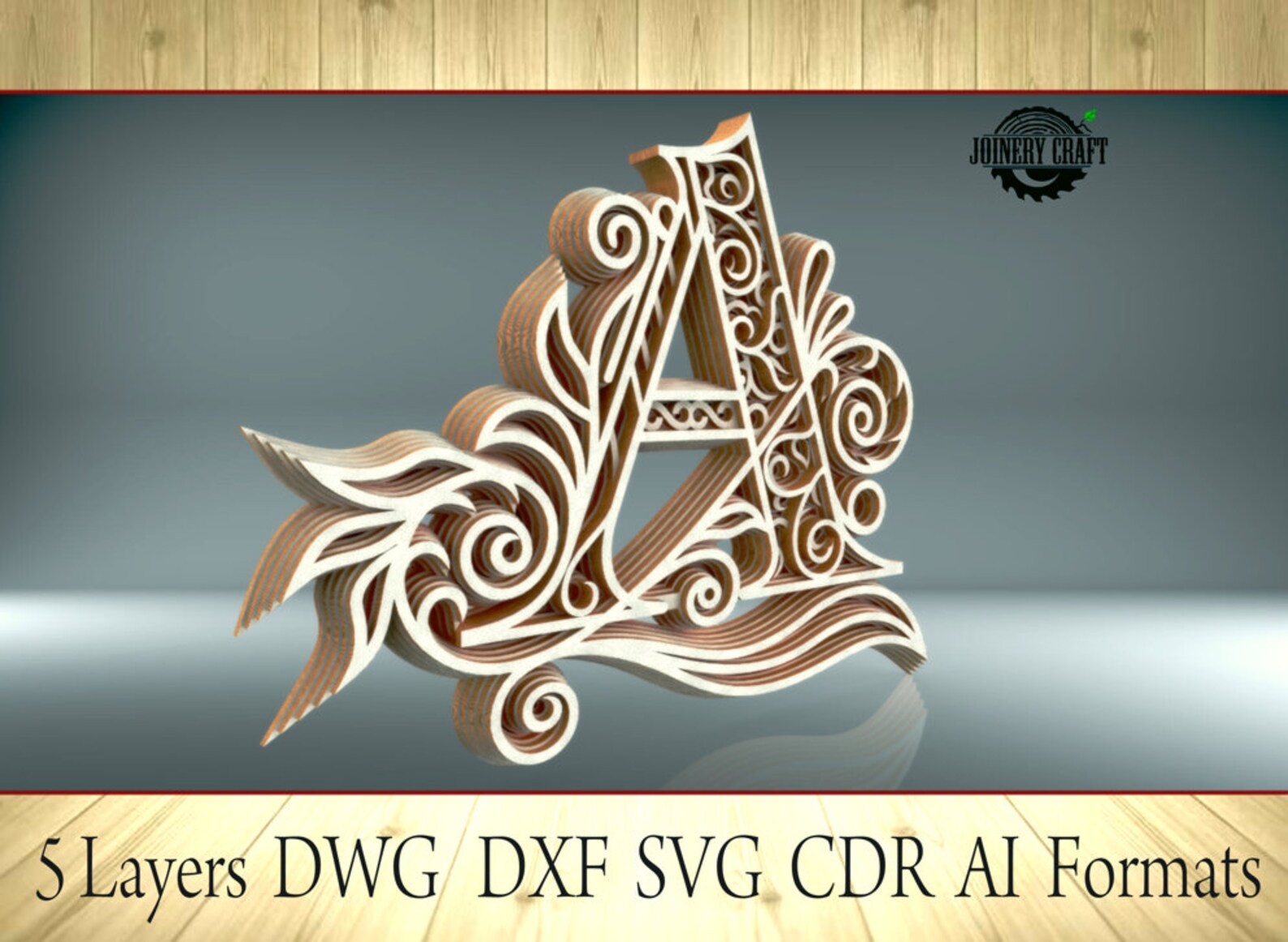Multilayer Letter A Home Decor DXF SVG Ai Cdr Dwg Vector - Etsy