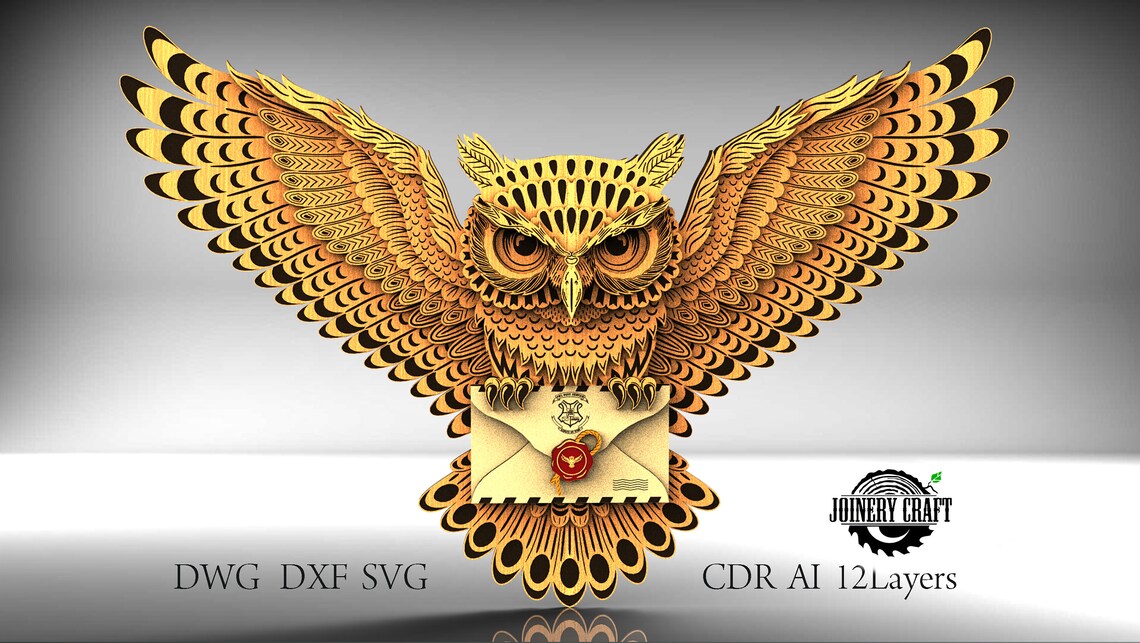 Multilayer Owl Mandala 12 Layers for Laser and Cutter Machines, Home ...