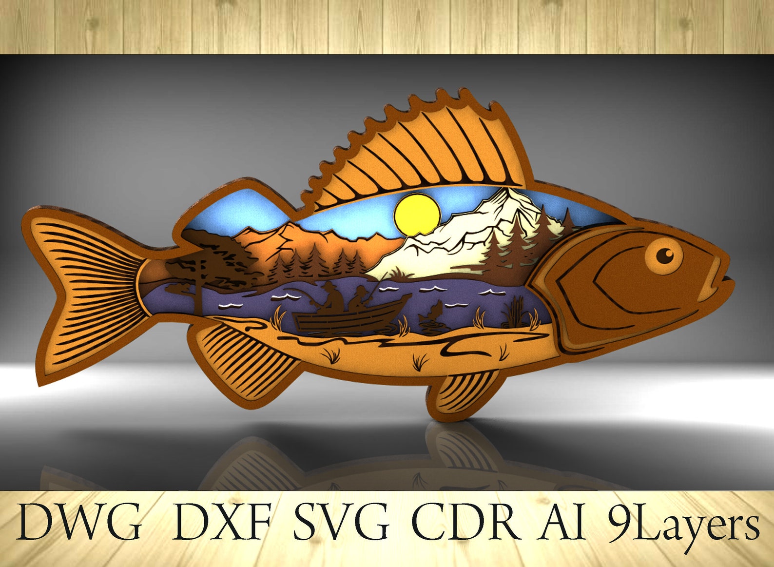 Multilayer Fish Mandala 9 Layers for Laser and Cutter - Etsy