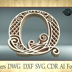 Multilayer Letter O, Home Decor, DXF, SVG, Ai, Cdr, Dwg Vector File ...