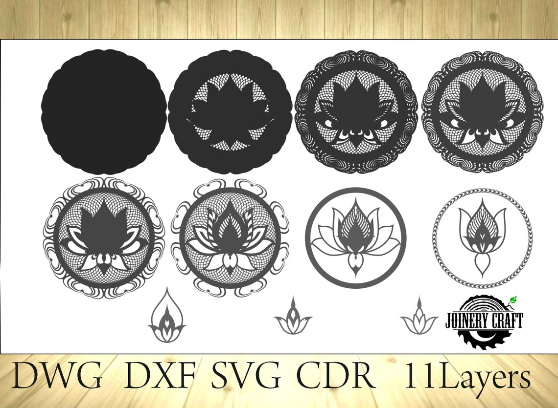 Multilayer Lotus Mandala 11 Layers for Laser and Cutter - Etsy