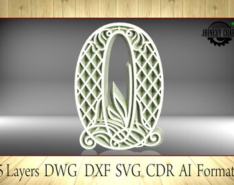 Multilayer Letter K Home Decor DXF SVG Ai Cdr Dwg Vector - Etsy