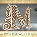 Multilayer Letter M, Home Decor, DXF, SVG, Ai, Cdr, Dwg Vector File ...