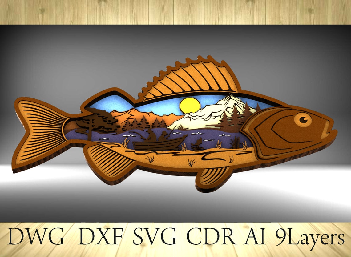 Multilayer Fish Mandala 9 Layers for Laser and Cutter - Etsy