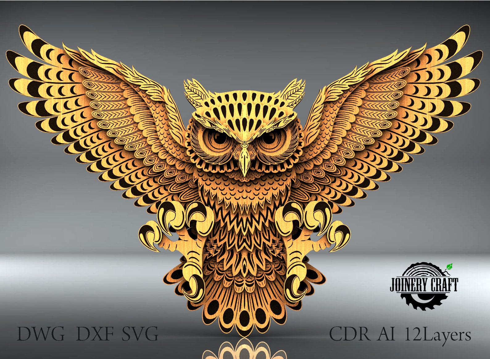 Multilayer Owl Mandala 12 Layers for Laser and Cutter - Etsy