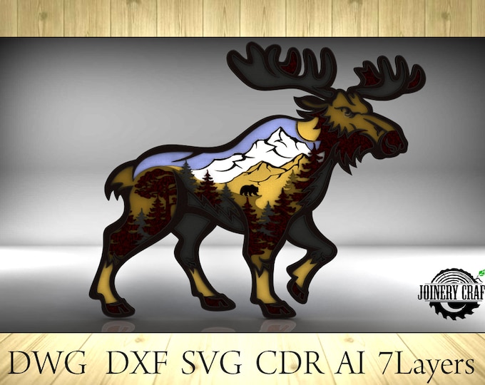 Canada Moose Maple Leaf Moose Zentangle Art Print Canadian Art Home ...