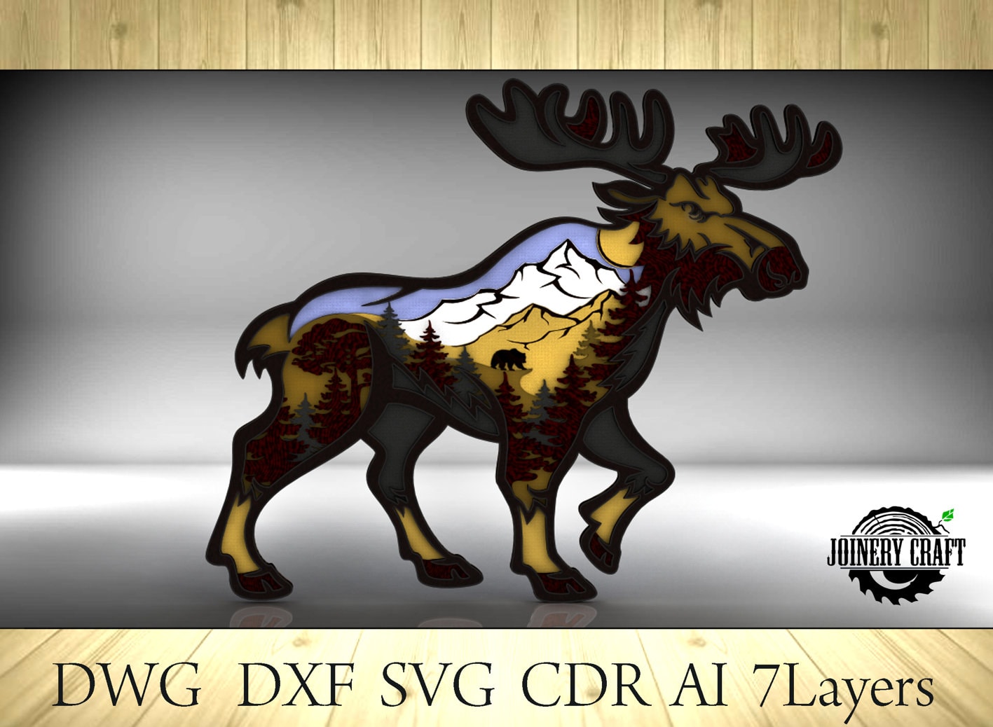 Multilayer Moose Mandala 7 Layers for Laser and Cutter - Etsy Canada