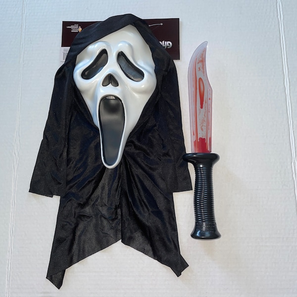 Ghost Face Mask and Knife - Etsy