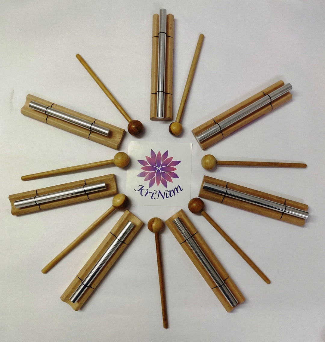 7 Chakra Energy Chime Bar Based on Chakra Notes With Wood Mallet for ...