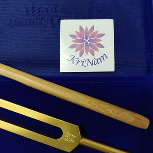 528 Hz Gold Finish Tuning Fork Part of Solfeggio for Sound Healing With ...