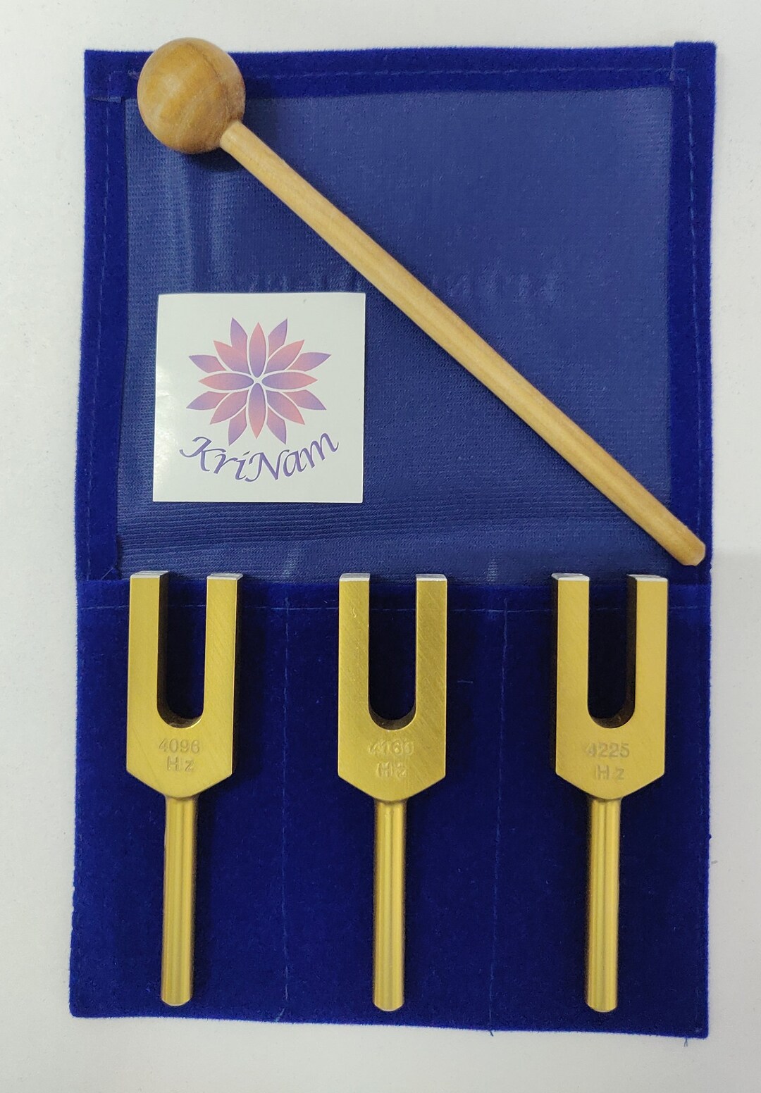 Gold Finish Angel Tuning Fork Set Tuners 4096 4160 and 4225 Hz for ...