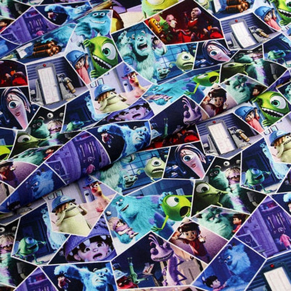 Monsters Inc Fabric MU Monsters University Fabric Cartoon - Etsy