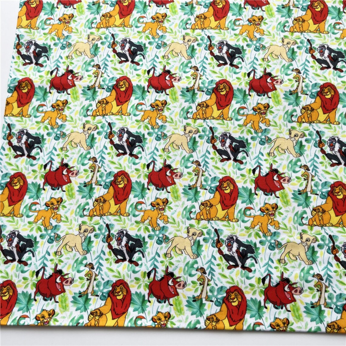 Lion King Fabric Simba Cartoon Anime Cotton Fabric by the Half - Etsy