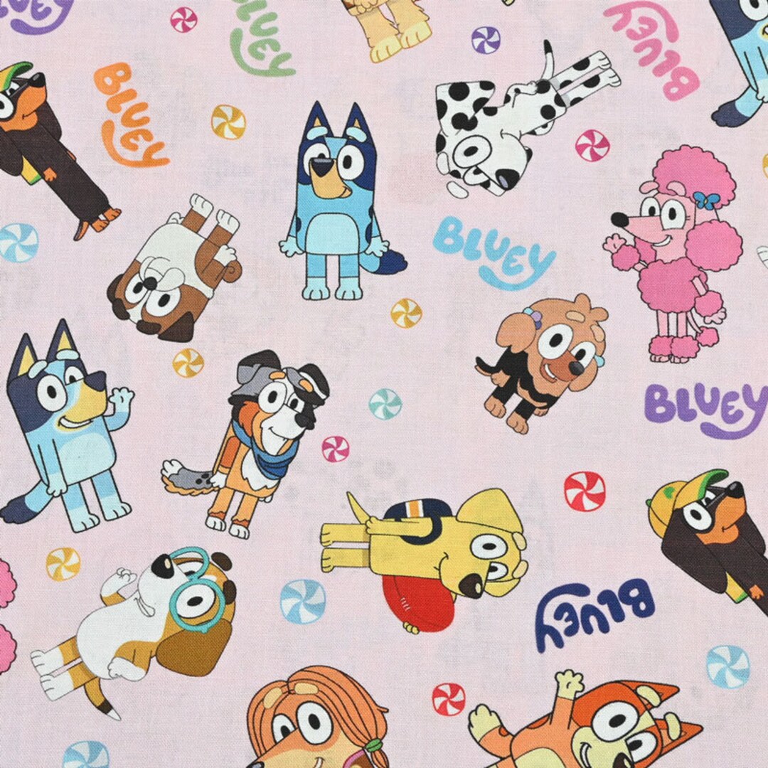Bluey Fabric Dog Fabric Bluey and Friends Cartoon Anime Cotton Fabric ...