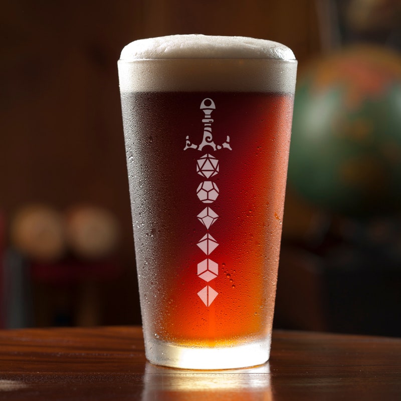 Dnd Beer Glass Set - Etsy