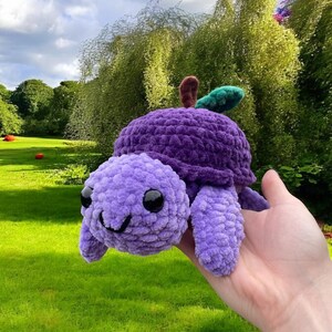 Crochet Grape Turtle Sea Animal Toy Fruit Themed Plushie - Etsy