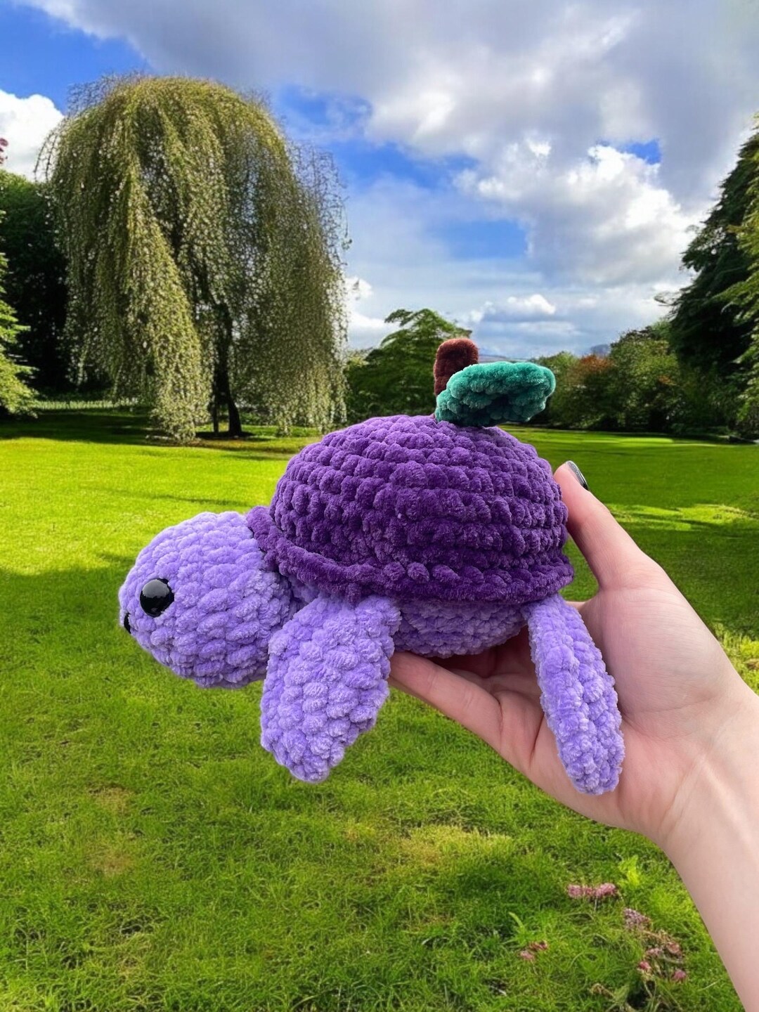 Crochet Grape Turtle Sea Animal Toy Fruit Themed Plushie - Etsy