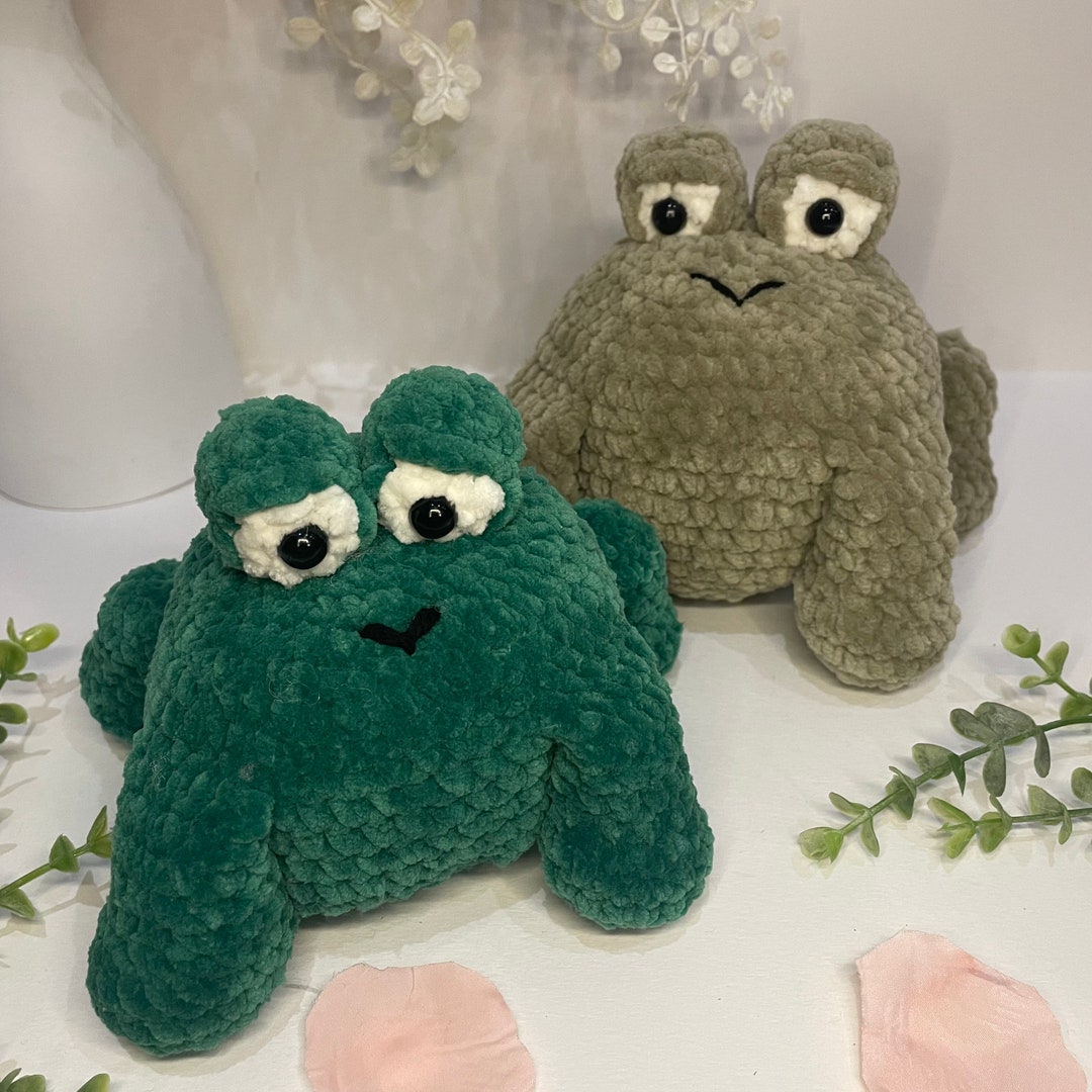 Velvet Crochet Toad Plushie Amigurumi Toy Stuffed Animal - Etsy