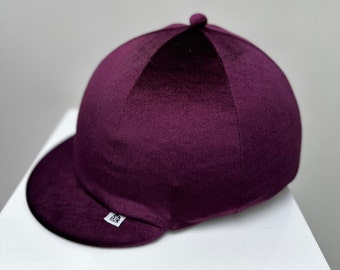 SXC Bespoke Custom Velvet Hat Silk Cover Riding Helmet Skull Cap ...