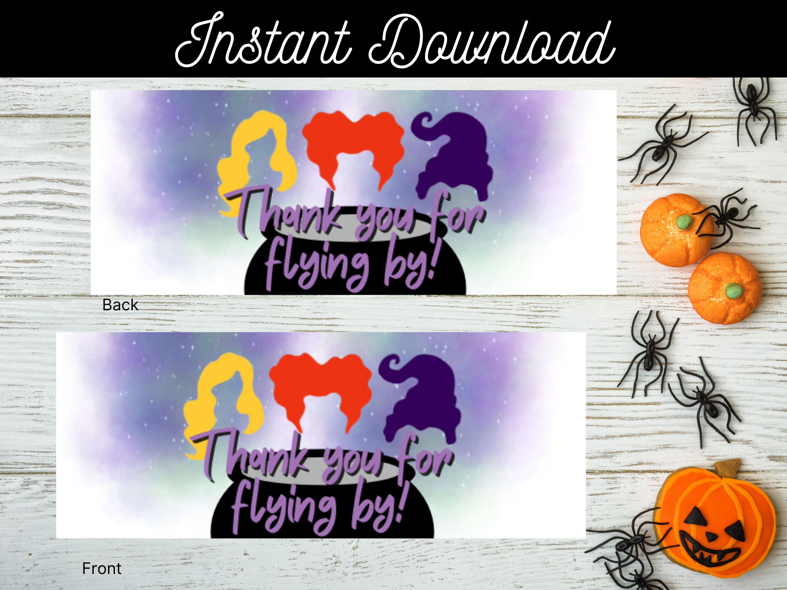 Hocus Pocus Treat Bag Toppers, Treat Bag Tags, Hocus Pocus Party Favors ...