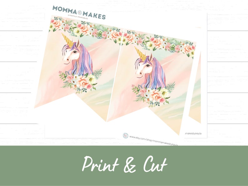 Unicorn Birthday Banner Printable - Etsy