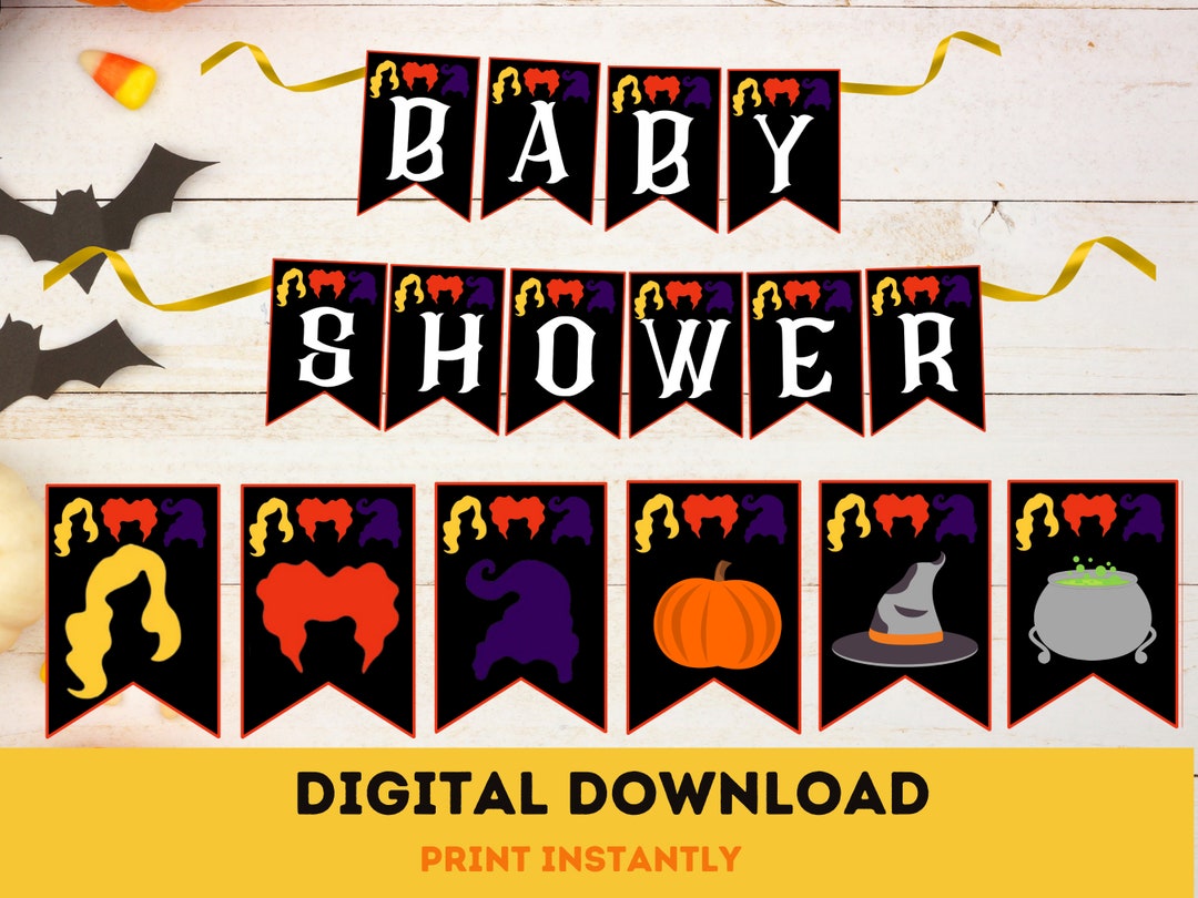 Hocus Pocus Baby Shower Banner - Etsy