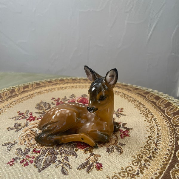 Porcelain Fawn Figurine - Etsy