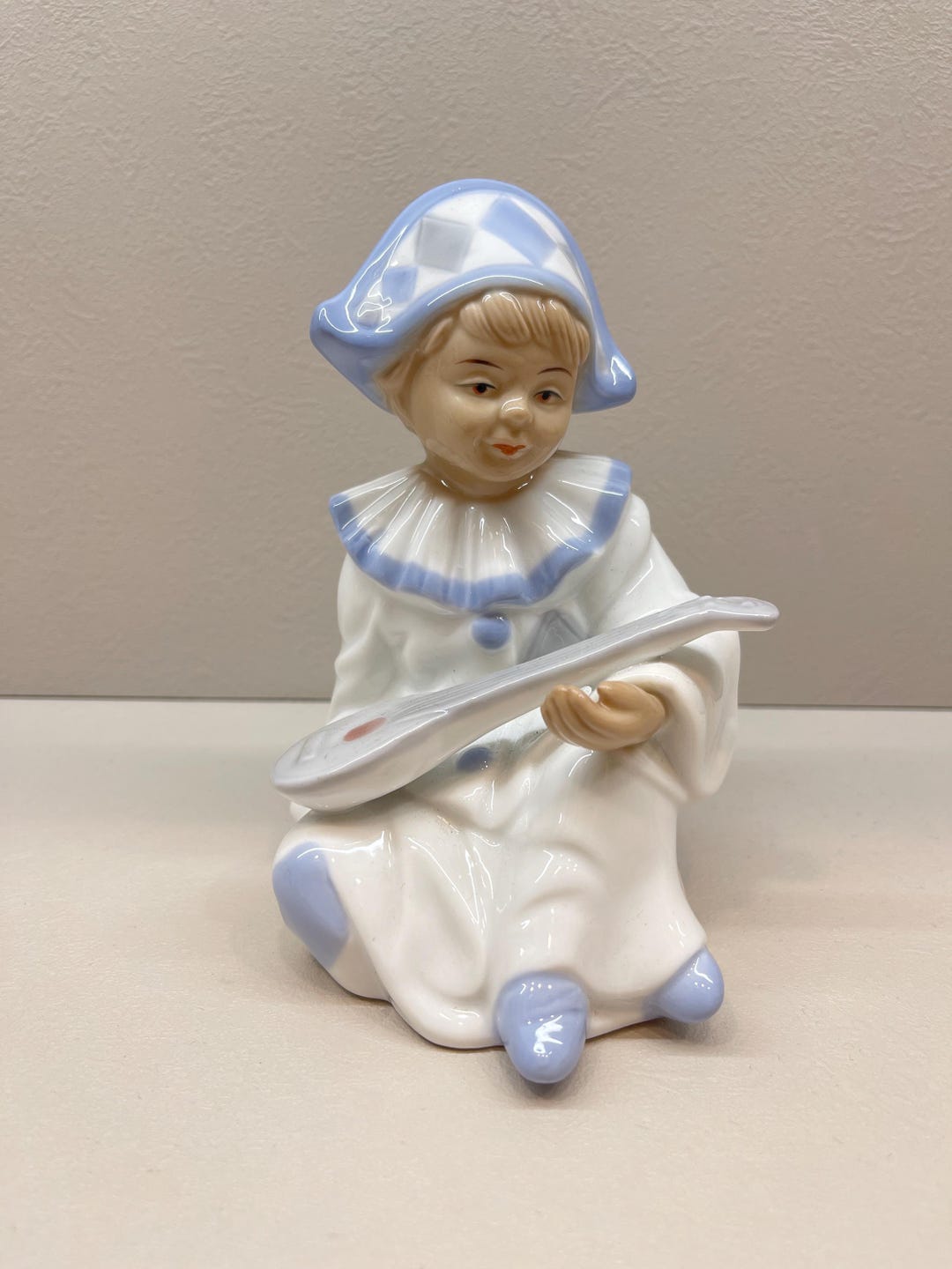 Vintage Casades Spain Porcelain Pierrot Boy With Guitar Figurine ...