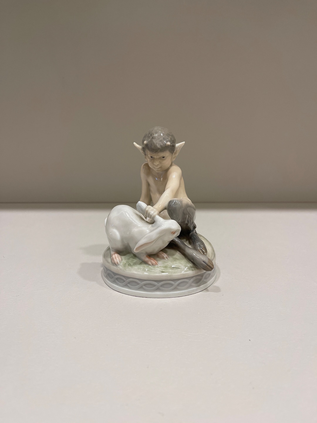 Royal Copenhagen Faun 439 Tugging Rabbit Ear Porcelain Figurine - Etsy
