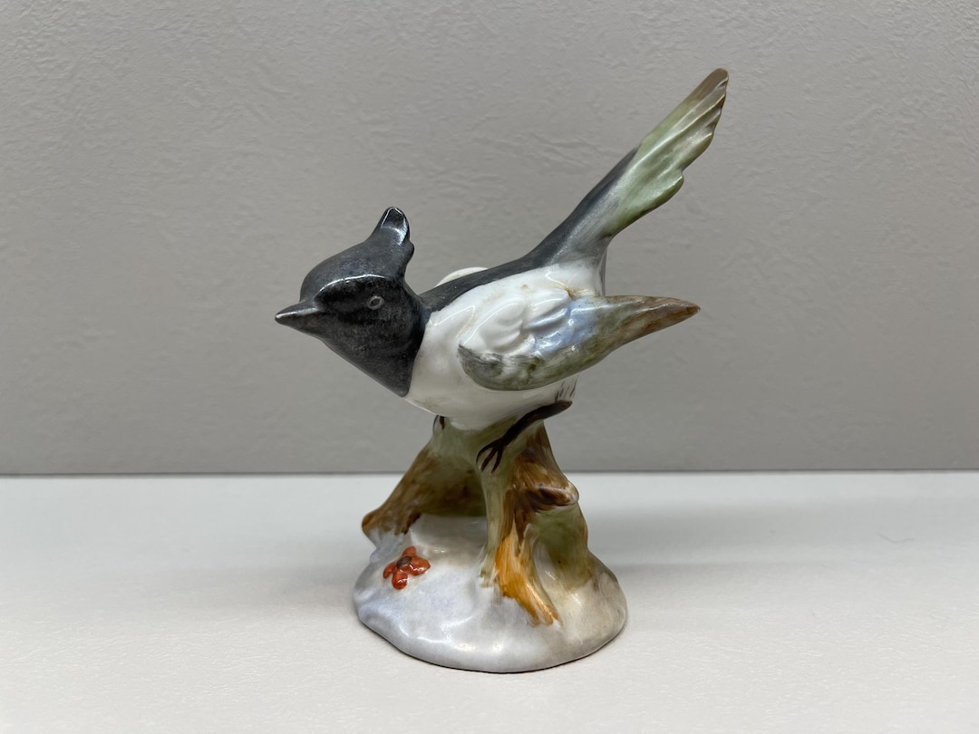 Dresden Germany Bird on the Branch Handpainted Porcelain Figurine - Etsy